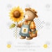 Cute Bear Watercolor,bear Garden ,animals for Kids ,gardening Clipart ...