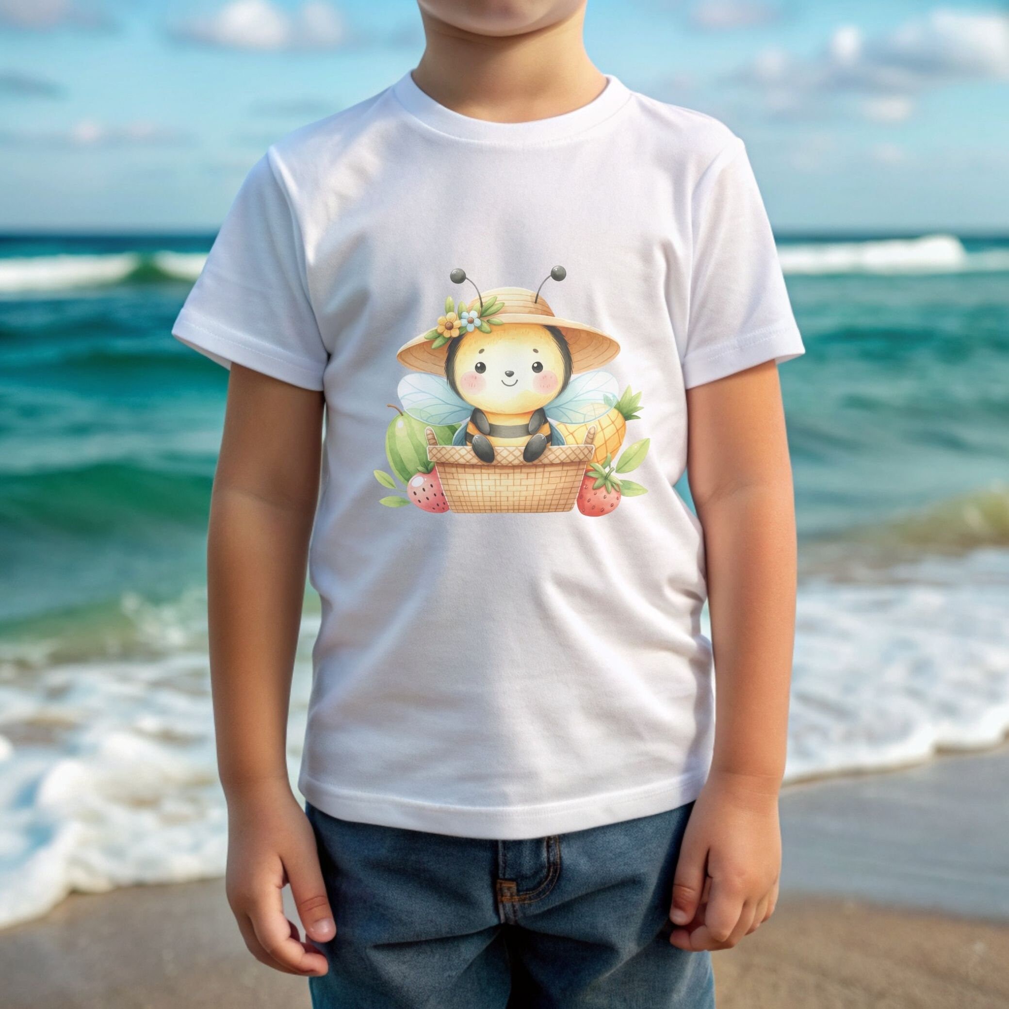 Summer Bee Watercolor Clipart, Honeybee, Summer Decor, Bumble Bee ...