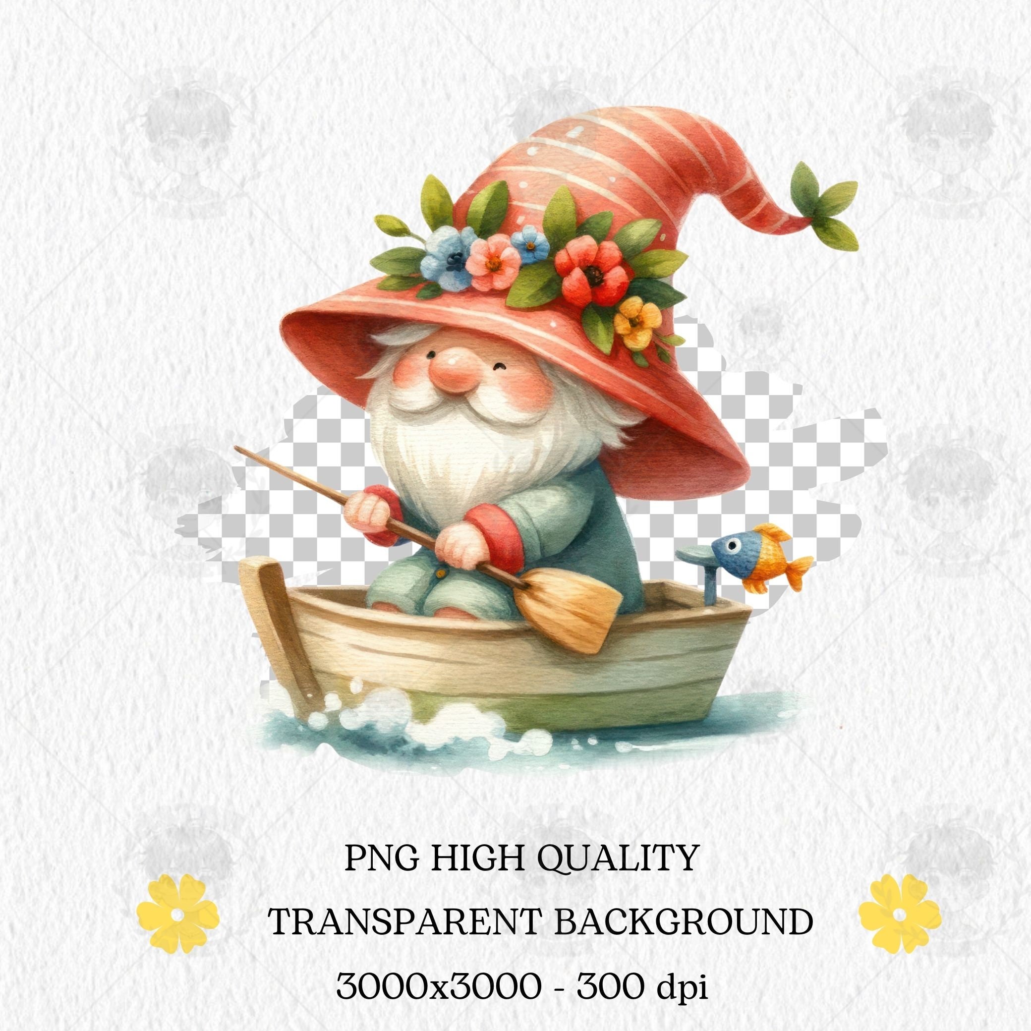 Cute Gnome Island ,watercolor Clipart ,sea , Gnomes Beach Sublimation ...