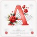 Watercolor Red Rose Alphabet: PNG Letter Set (digital Download) - Etsy