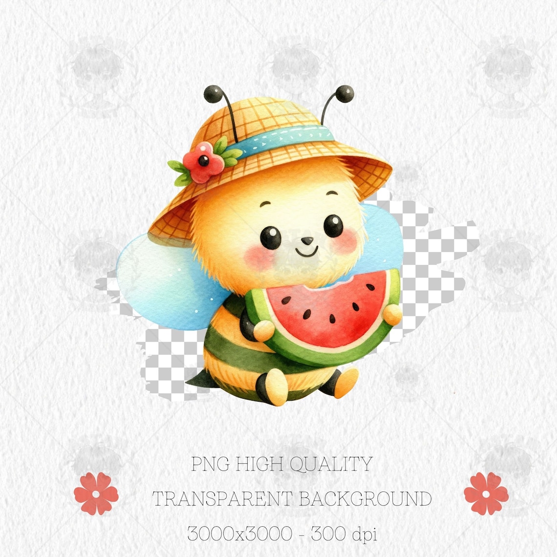 Summer Bee Watercolor Clipart, Honeybee, Summer Decor, Bumble Bee ...