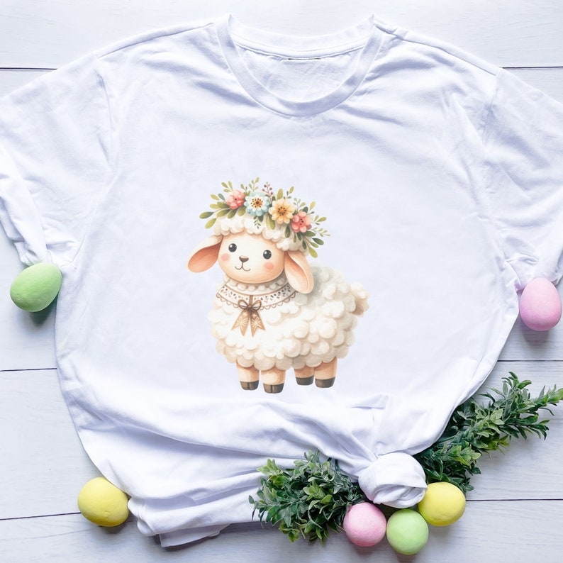 Easter Sheep Clipart, Water Color Clipart ,cute Sheep Clipart, Happy Easter Png ,easter Animals ...