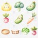 Cute Vegetable Watercolor, Vegetable Clipart Png, Cute Food Clipart ...