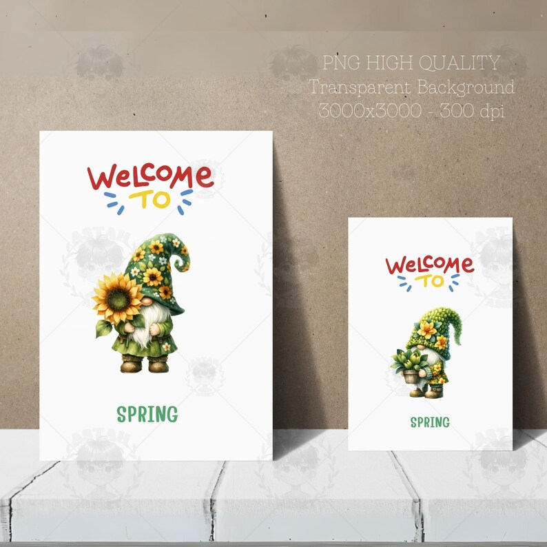 Cute Spring Gnome ,watercolor Clipart ,spring Activities,flower ,bumble ...