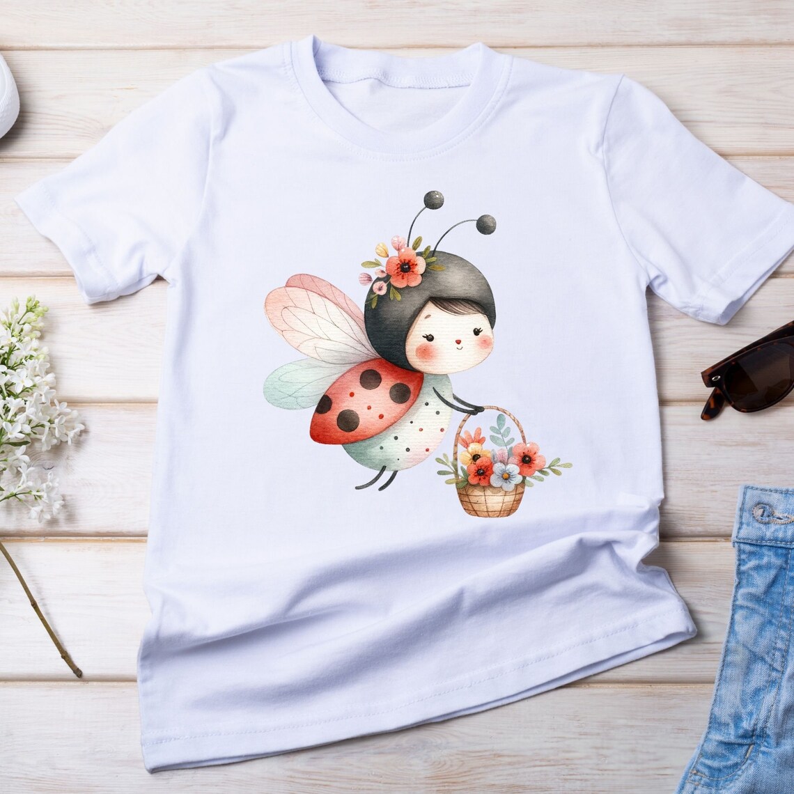 Cute Ladybug Watercolor Clipart ,ladybird PNG ,springtime ,spring ...