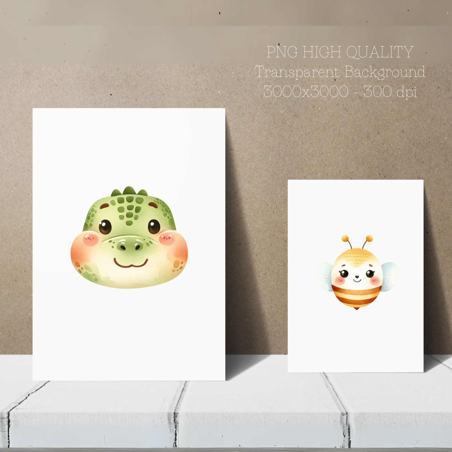 Animals Face Clipart, Watercolor Clipart, Woodland Clipart, Animal Baby ...