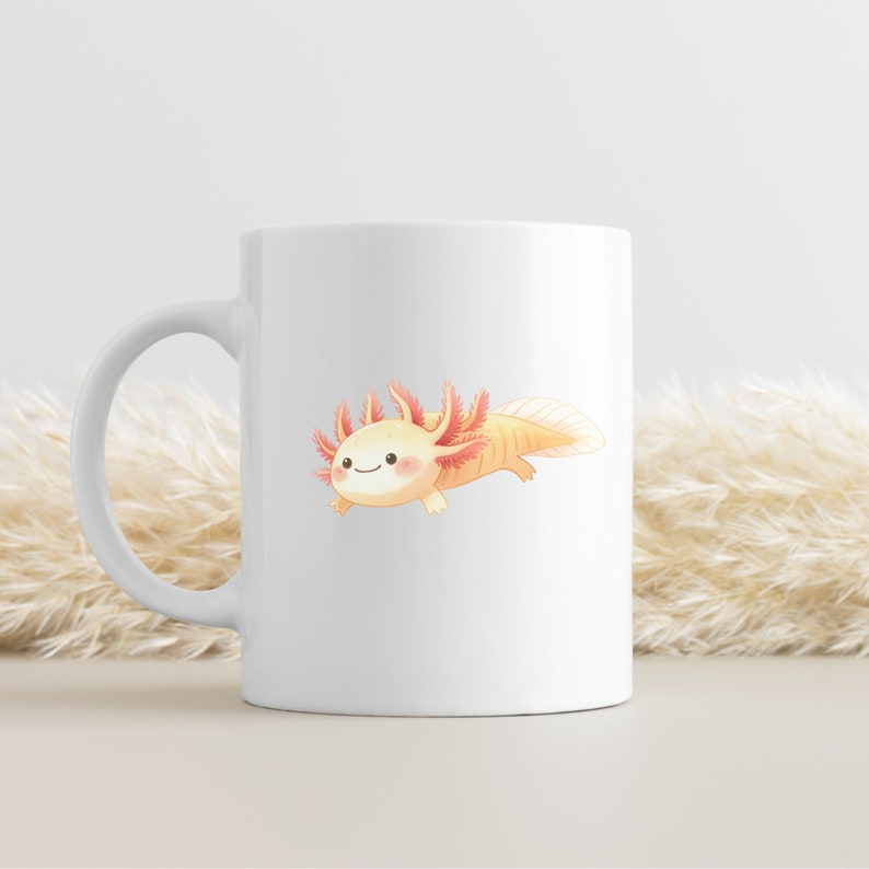 Yellow Axolotl Clipart, Baby Axolotl, Axolotl Birthday, Watercolor ...