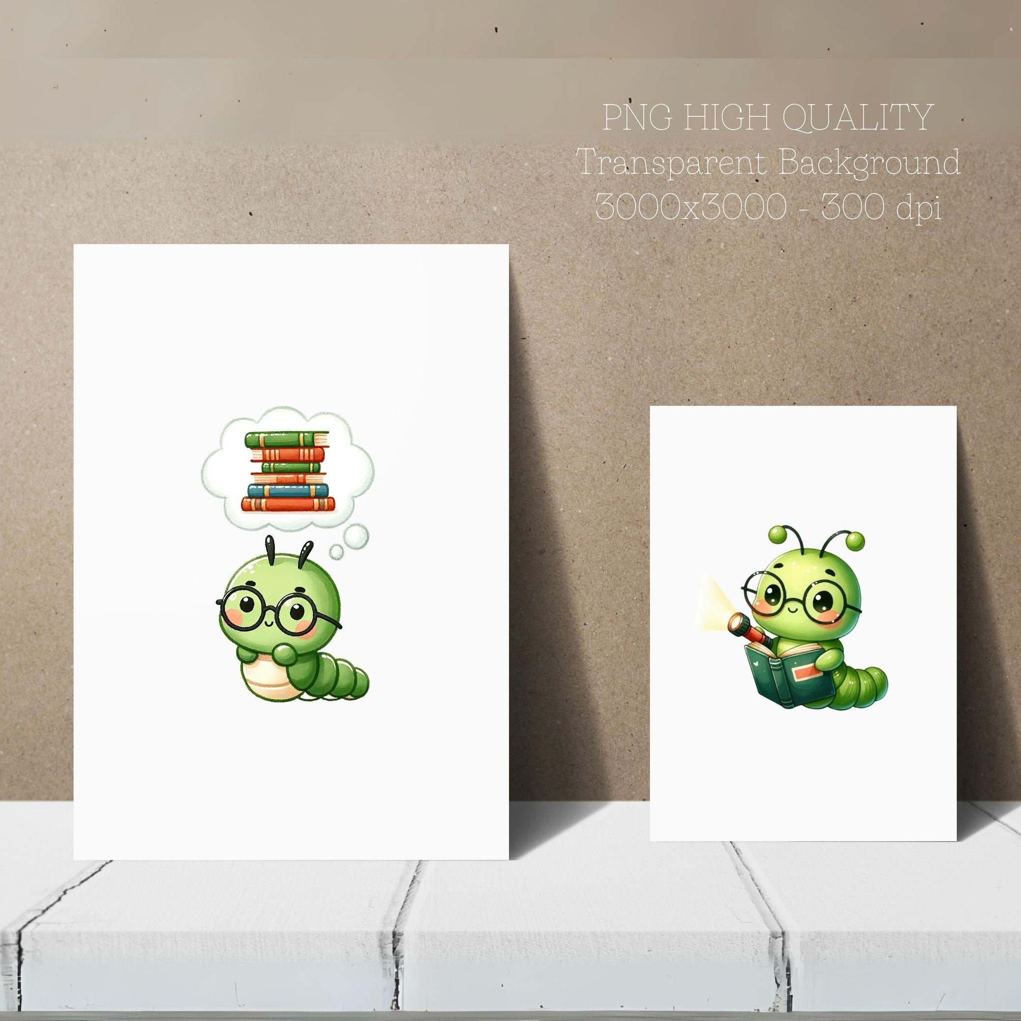 Bookworm Watercolor Clipart, Wormy Png, Cute Caterpillar Clipart ...