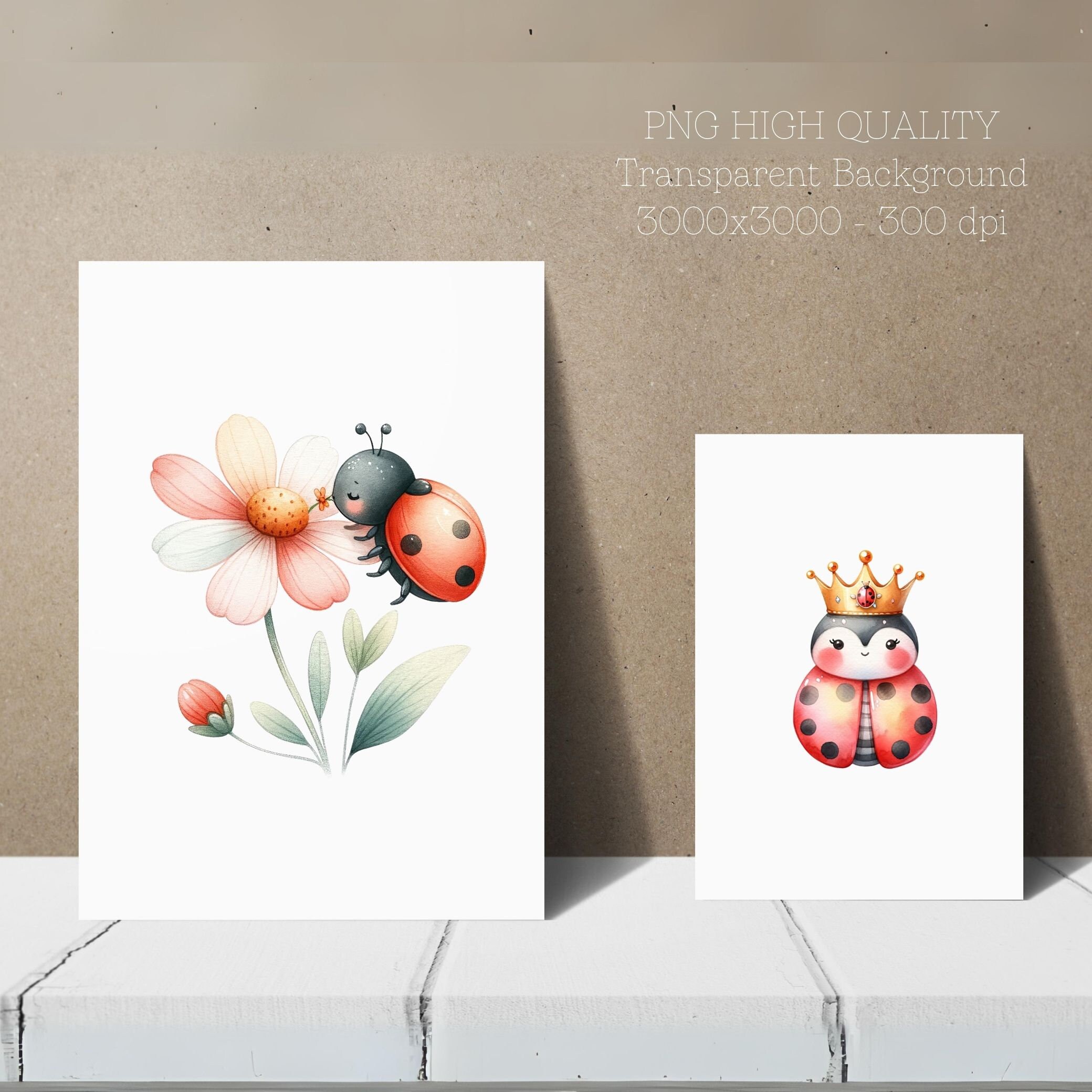 Cute Ladybug Watercolor Clipart ,ladybird PNG ,springtime ,spring ...