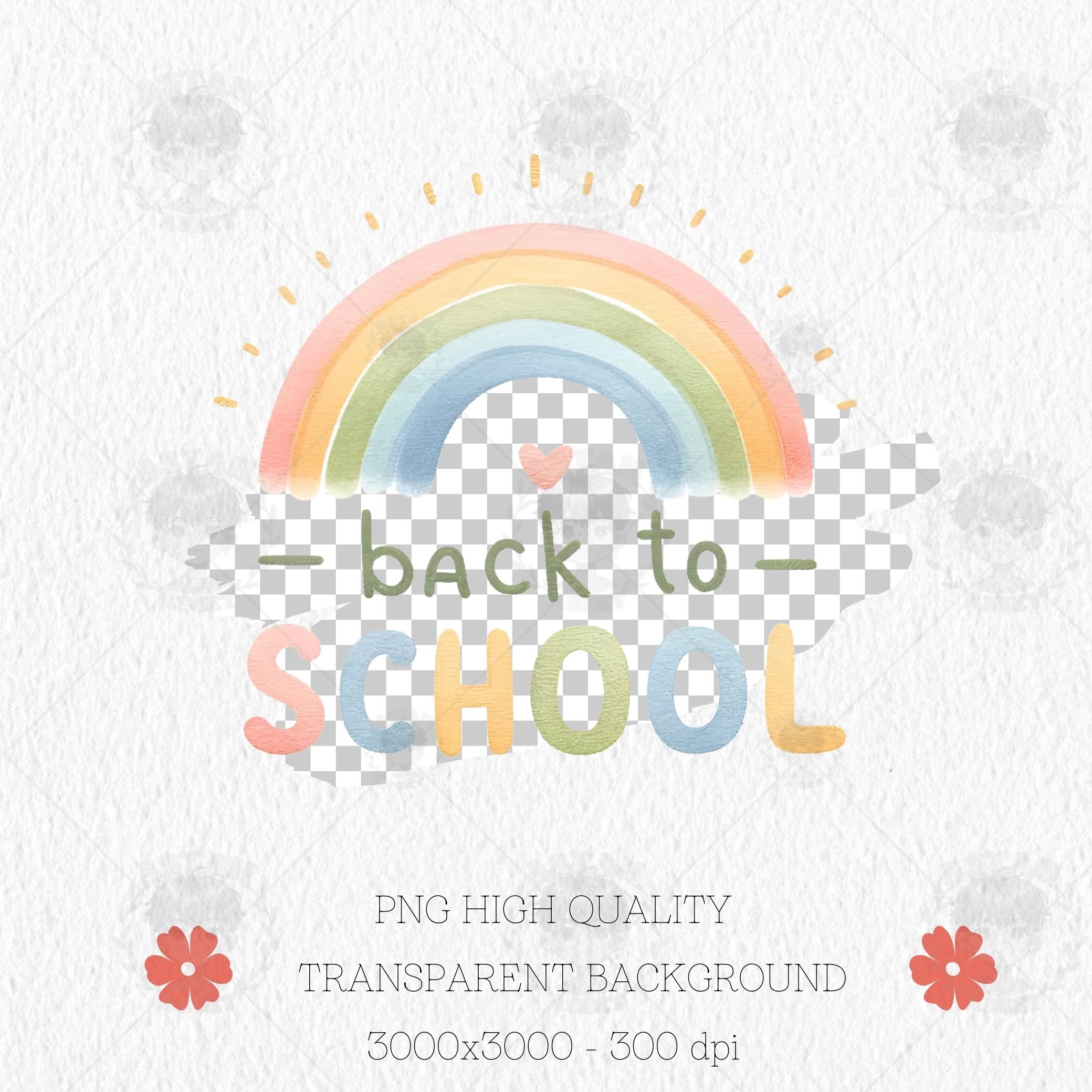 Back to School Watercolor Clipart, School Clipart, Cute Animals Clipart ...