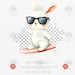 Rabbit Summer Watercolor Clipart: Bunny Sunshine PNG (digital Download ...