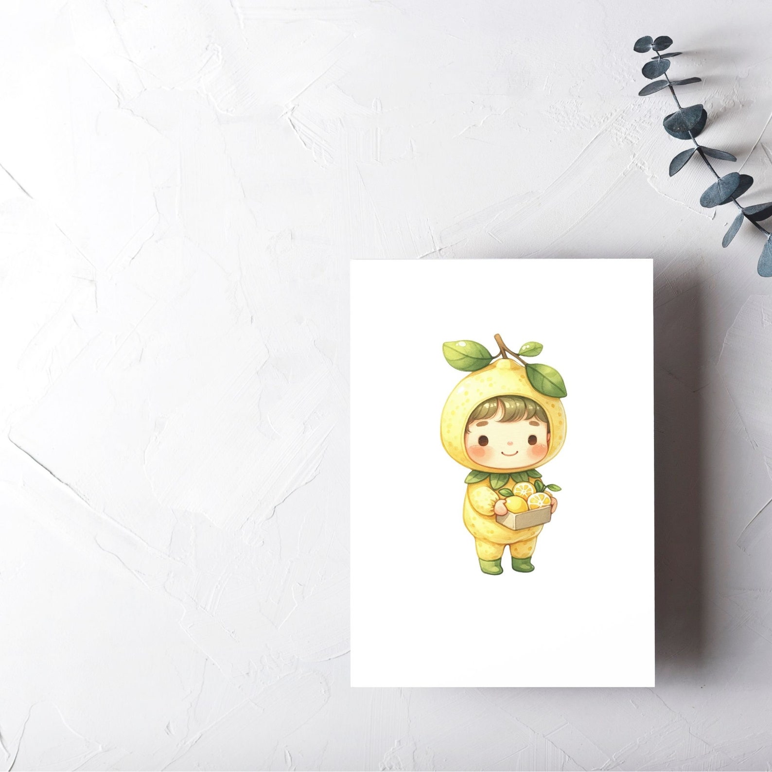 Lemon Kid Water Color Clipart, Lemon Clipart, Summer Kids Clipart ...