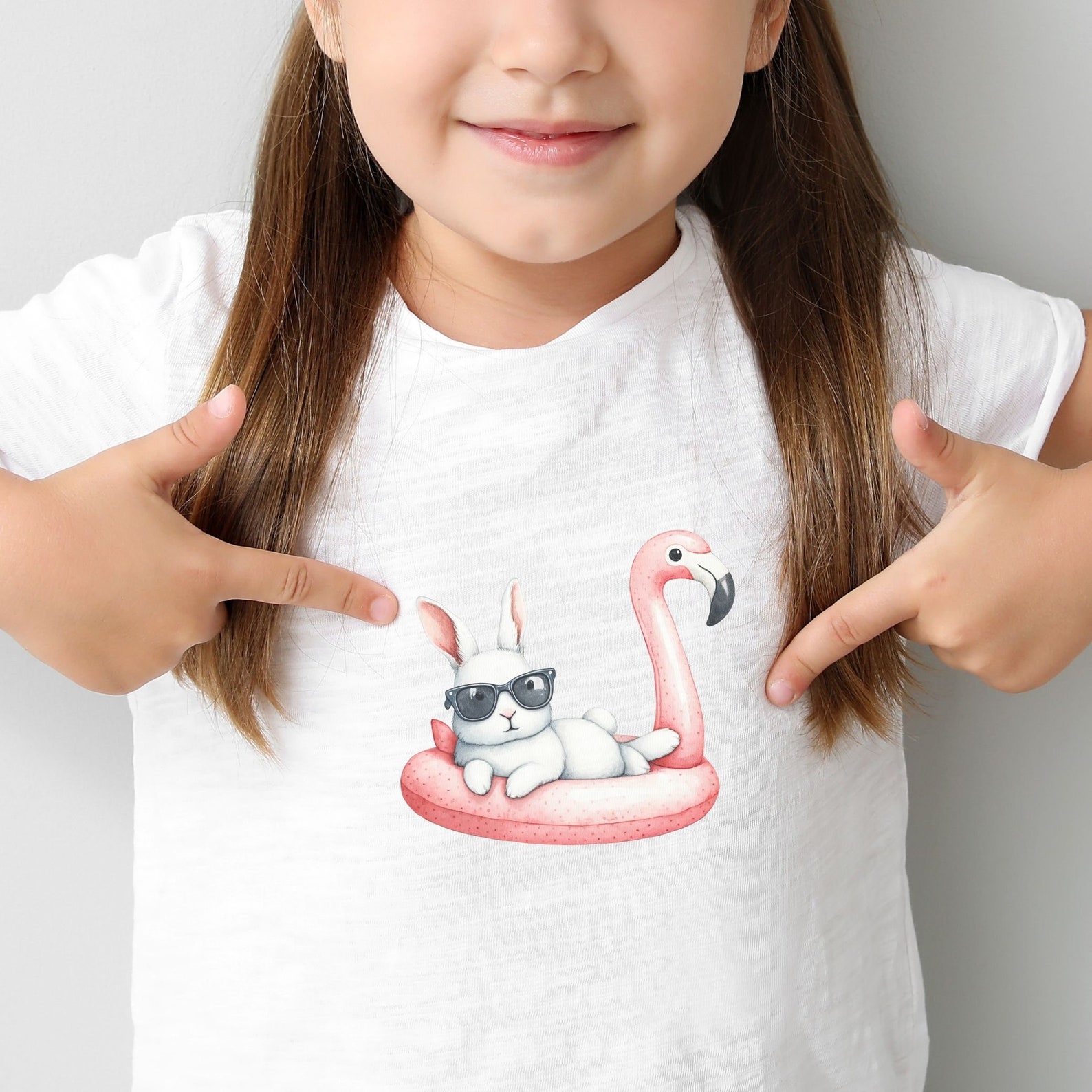 Summer Bunnies, Rabbit Summer, Watercolor Clipart, Animals Summer ...