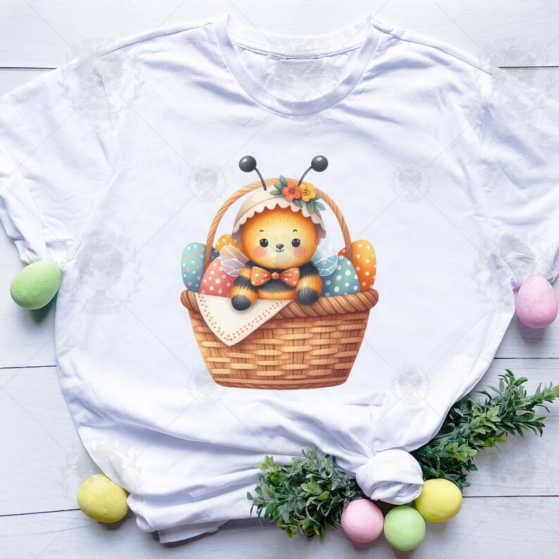 Easter Bee Watercolor Clipart, Cute Bee Clipart, Bumble Bee PNG, Happy ...