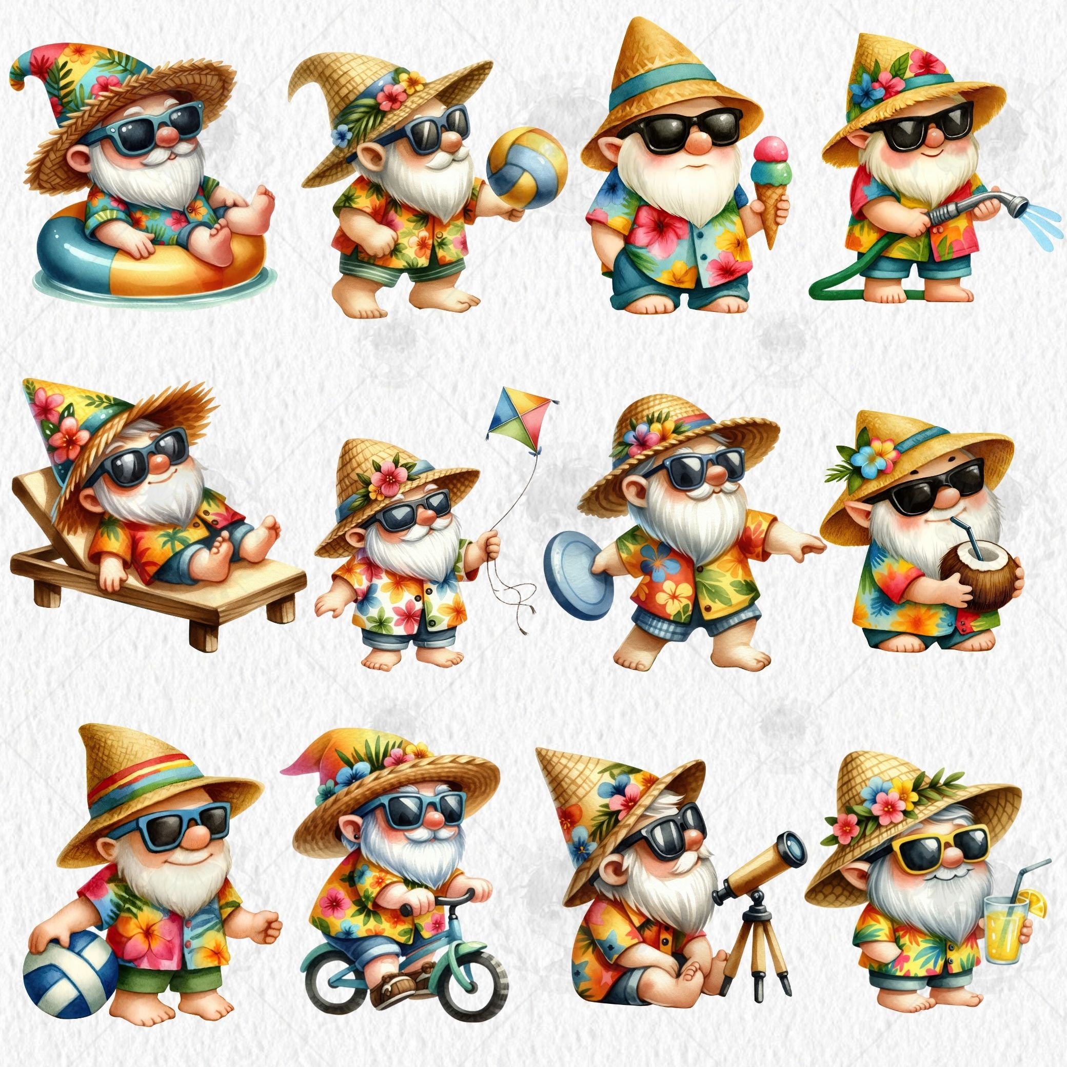 Gnome Summer, Hello Summer, Summer Png, Summer Beach Clipart ...