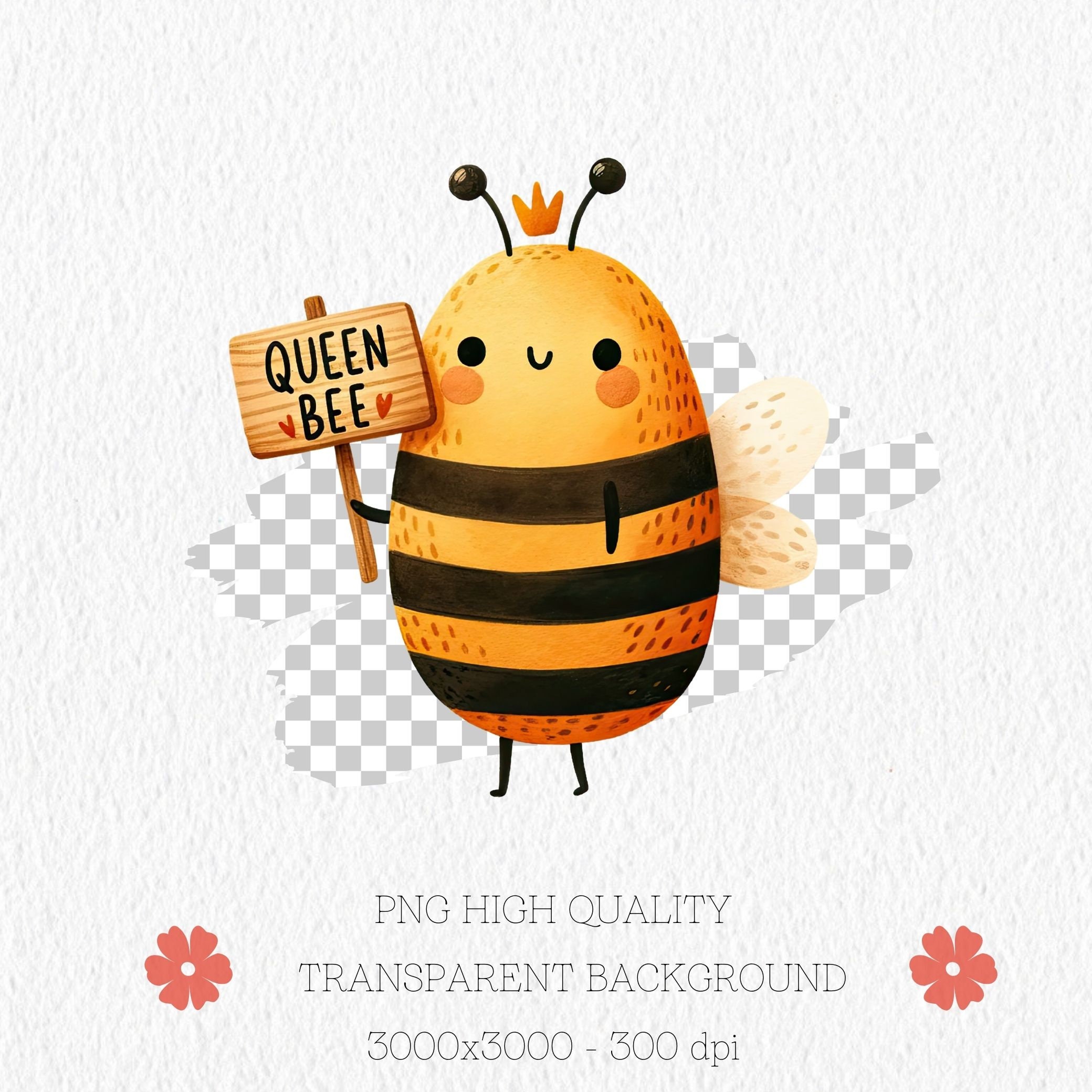 Bee Mom Watercolor Clipart ,cute Bee Clipart ,bumble Bee, Honeybee ...