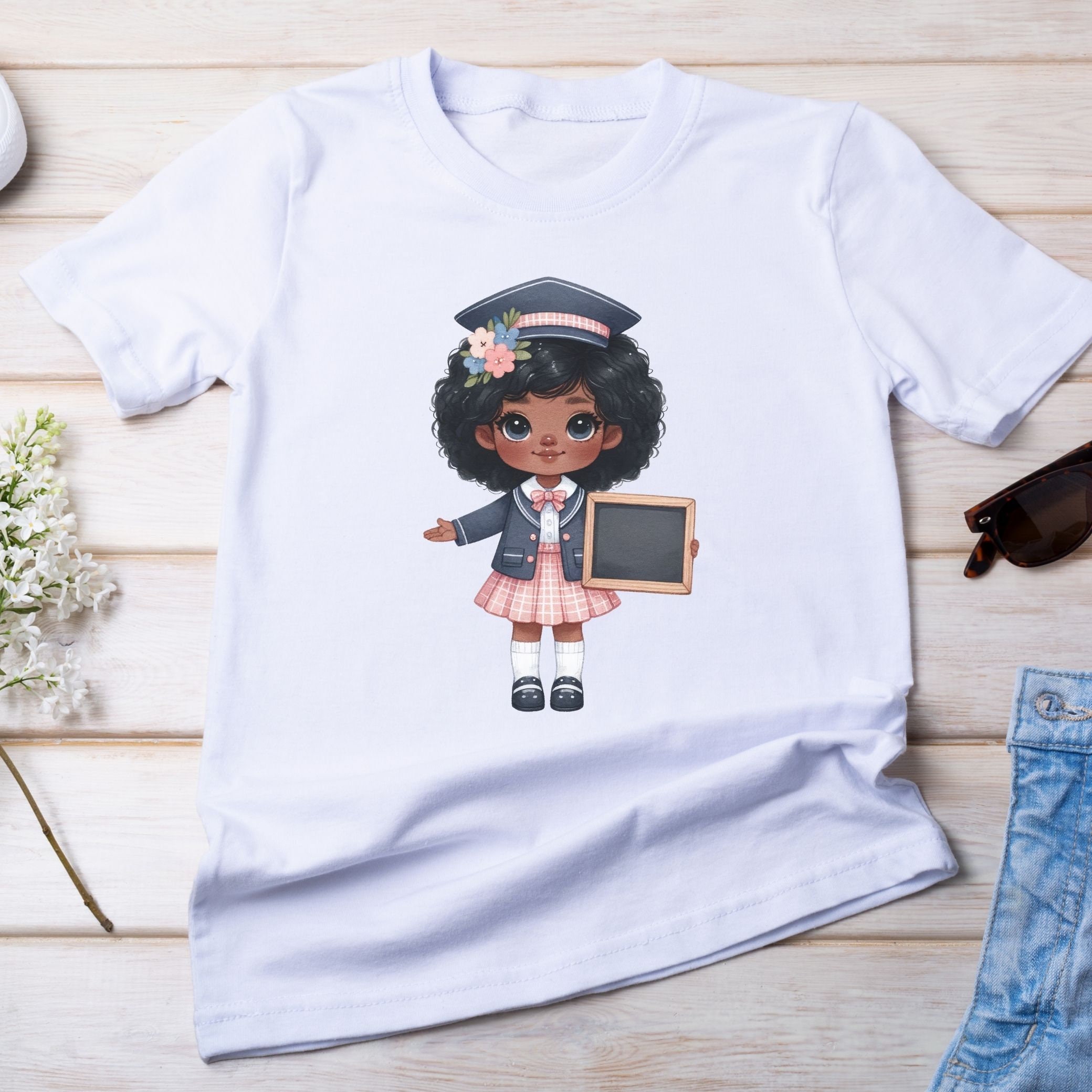 Black Girl School Watercolor Clipart: Diverse Education (PDF) - Etsy