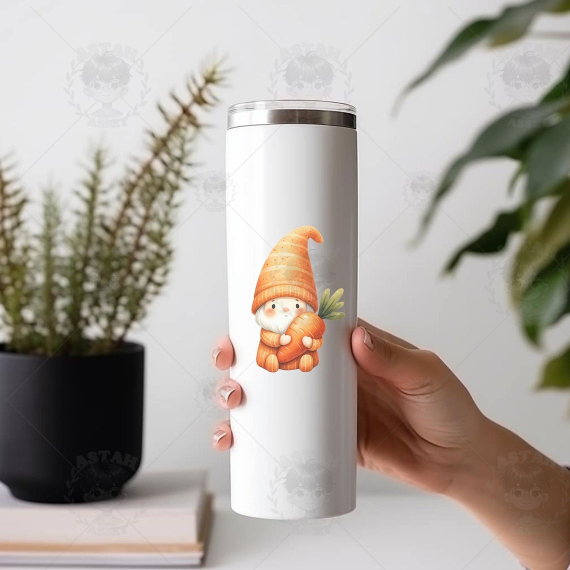 Cute Gnome Carrot ,watercolor Clipart ,farmer , Gnomes Sublimation ...