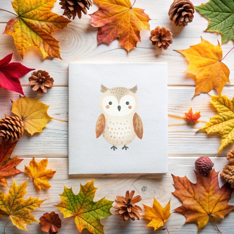 Autumn Watercolor Clipart: Fall Leaves, Pumpkins (PDF Download) - Etsy