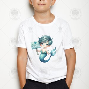 Watercolor Valentine Blue Merman Clipart,love,sea Valentine ,gift ...