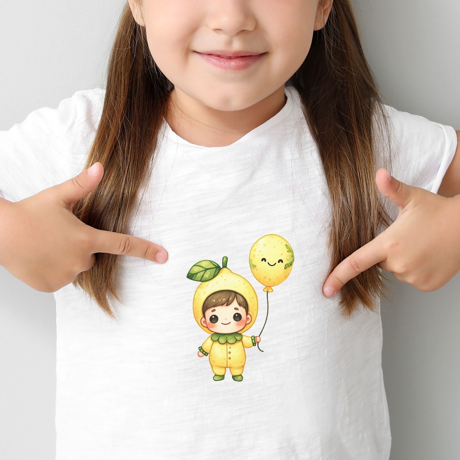 Lemon Kid Water Color Clipart, Lemon Clipart, Summer Kids Clipart ...