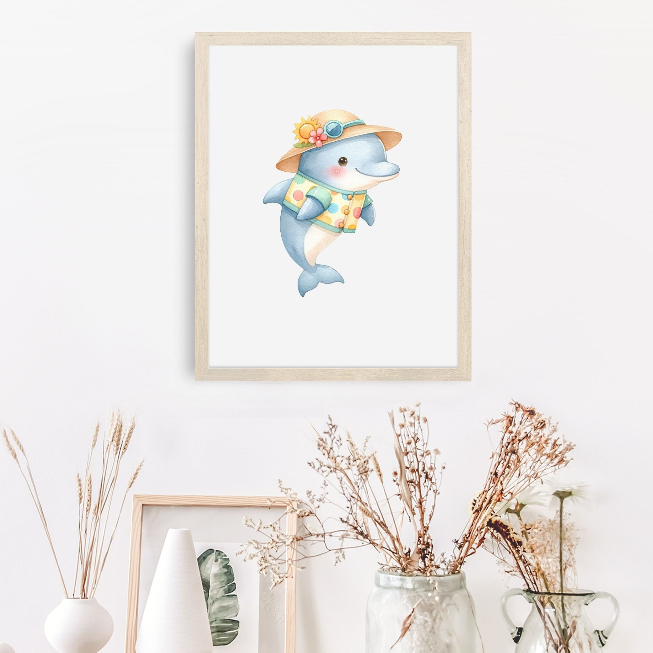 Summer Animals Clipart, Summer Watercolor Clipart, Hello Summer PNG ...