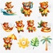 Summer Bear Clipart, Summer Watercolor Clipart, Hello Summer PNG, Cute ...