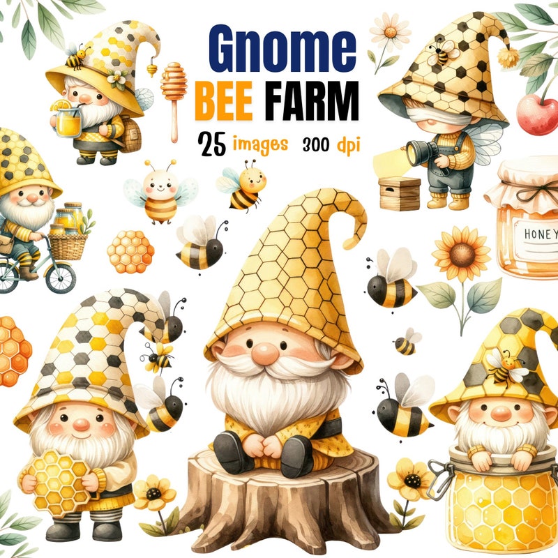 Bee Gnomes Svg - Etsy