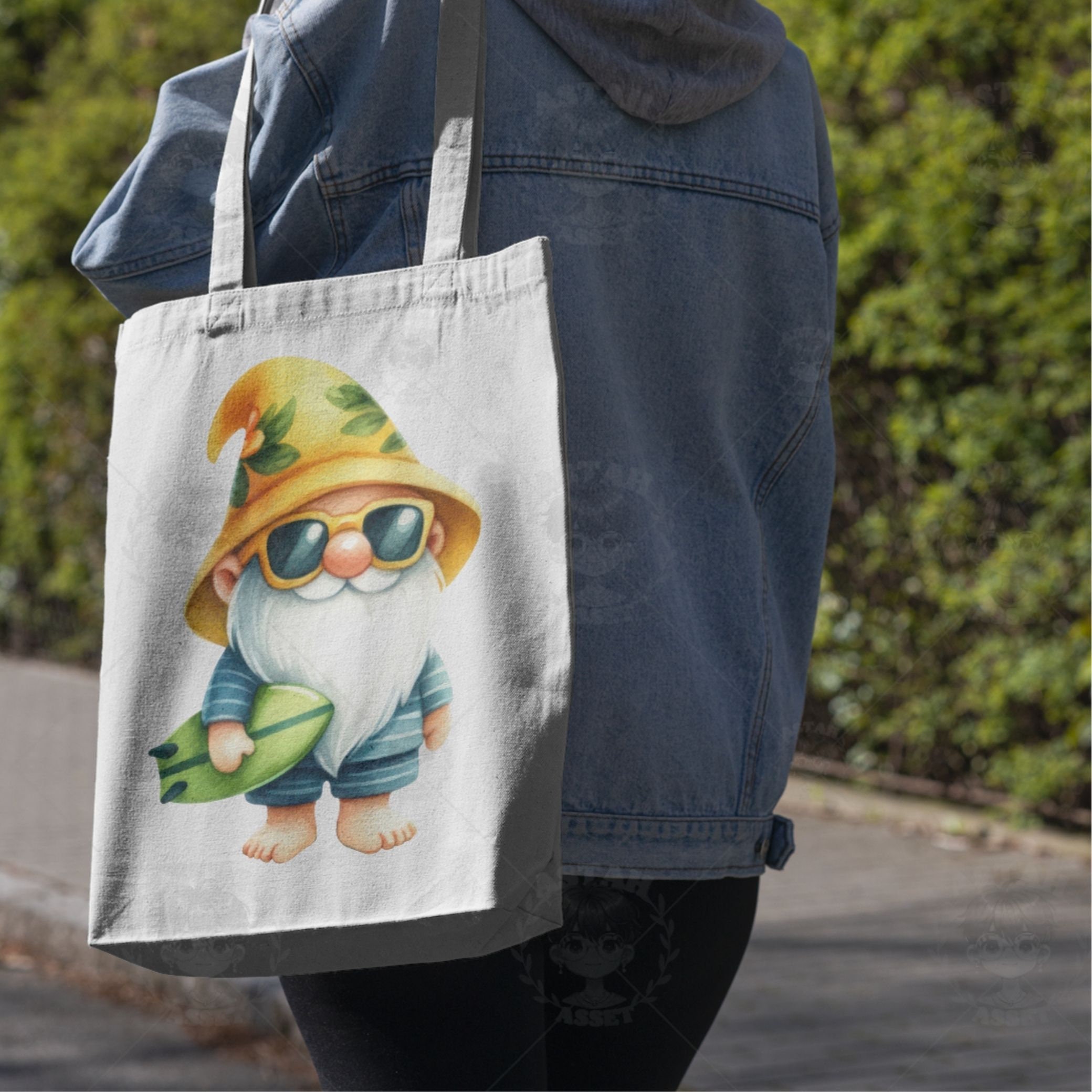 Cute Gnome Surfing ,watercolor Clipart ,sea , Gnomes Beach Sublimation ...