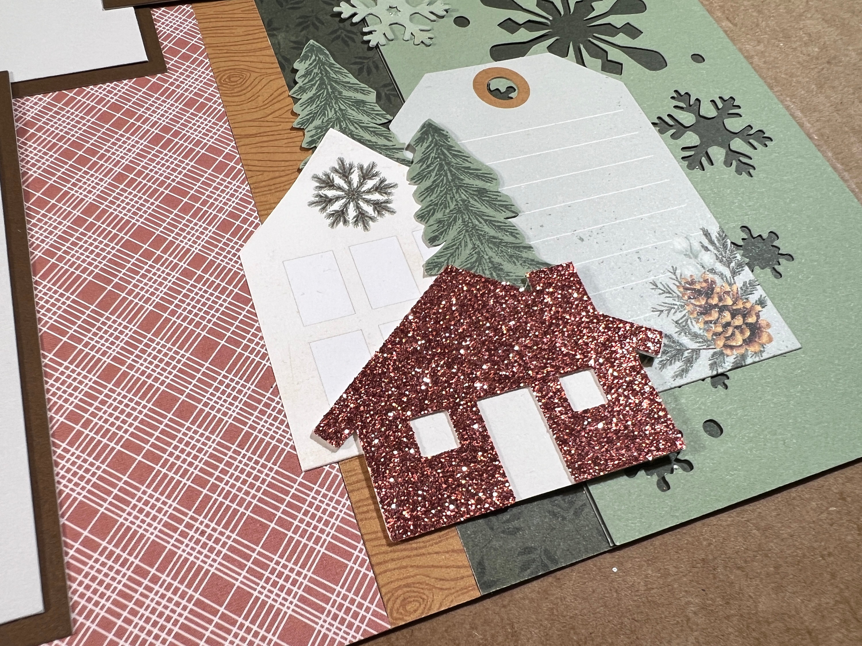 Christmas Church 12x12" Scrapbook Layout, Handmade 3D Page Kit, Choice ...