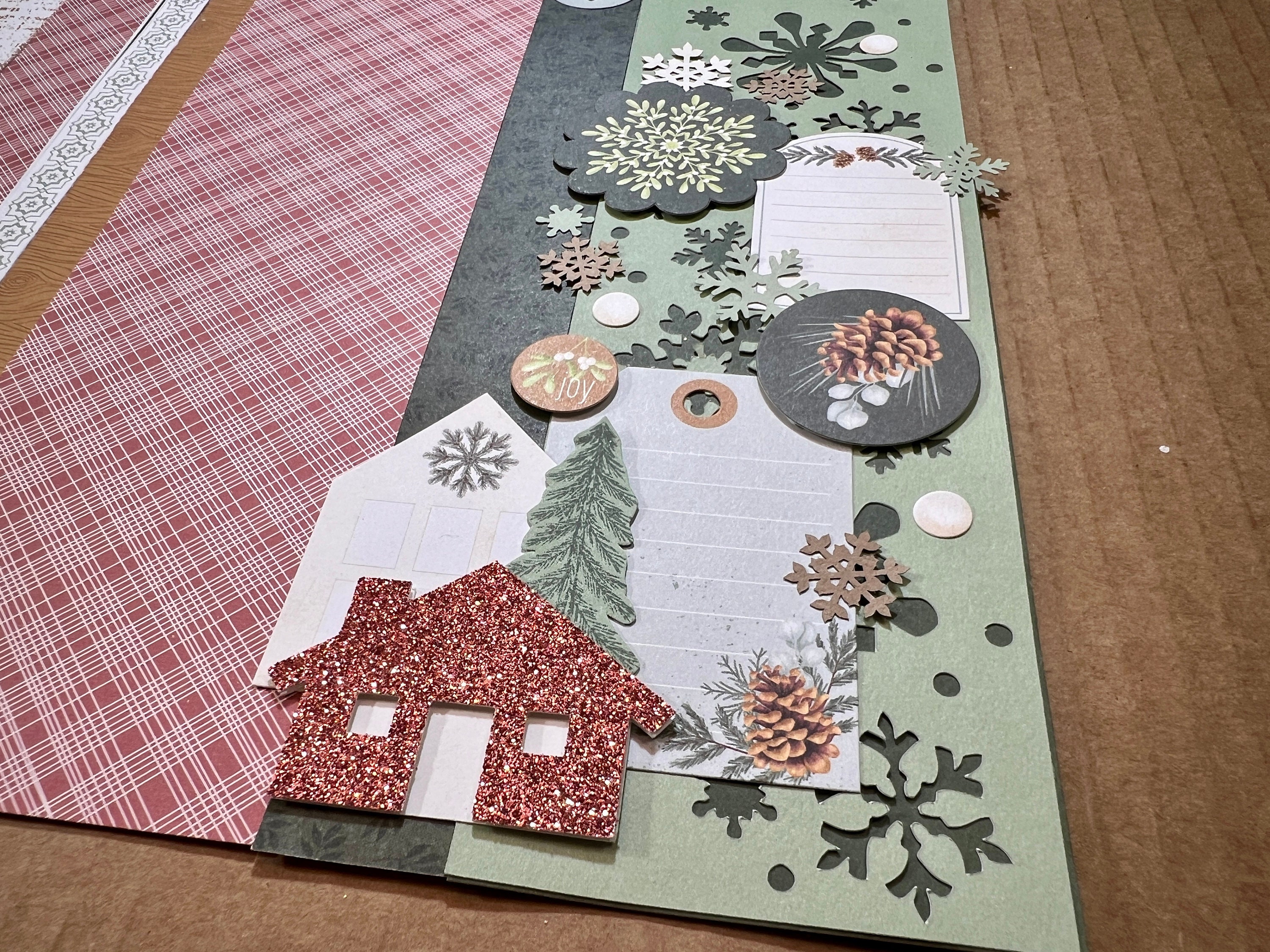 Christmas Church 12x12" Scrapbook Layout, Handmade 3D Page Kit, Choice ...