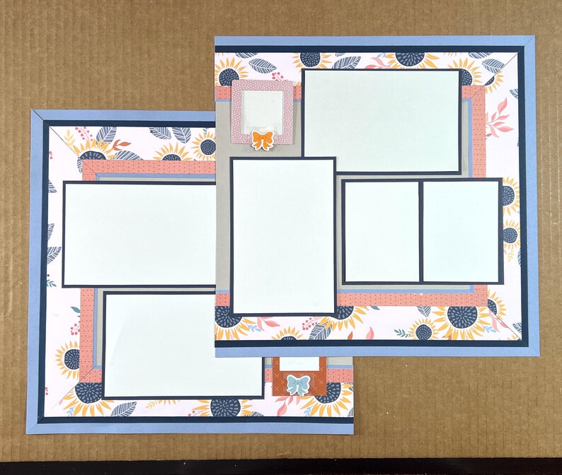 Fall in Love 12x12" Scrapbook Layout Kit Featuring a Classic Mitered ...