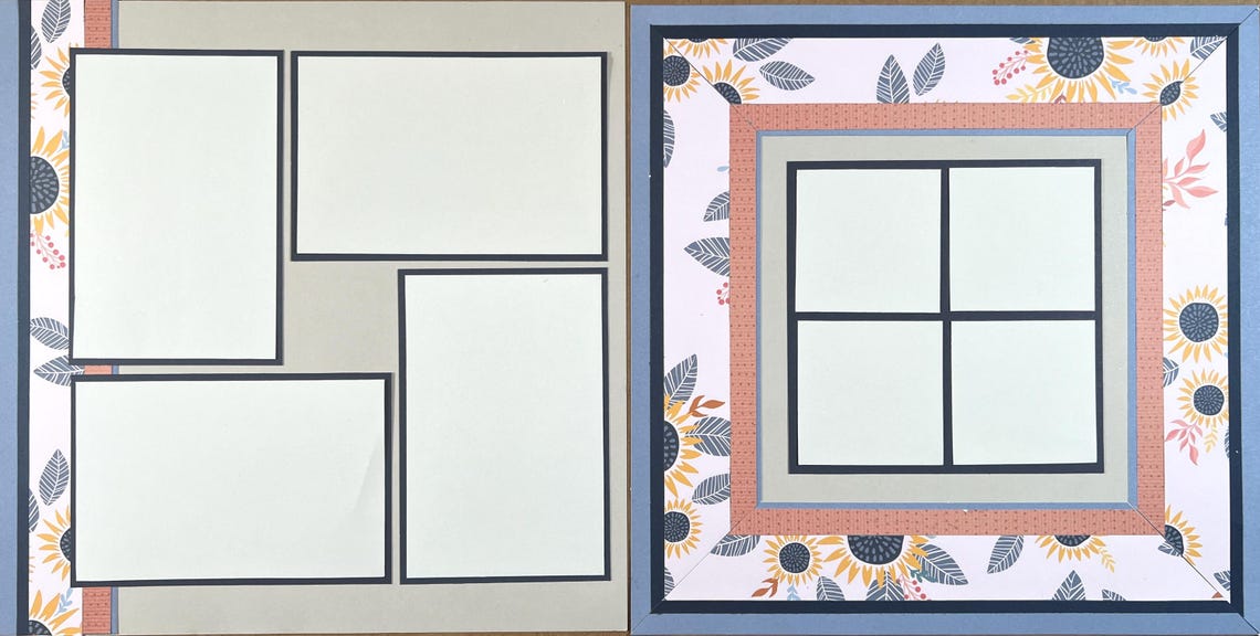 Fall in Love 12x12 Scrapbook Layout Kit Featuring a Classic Mitered ...