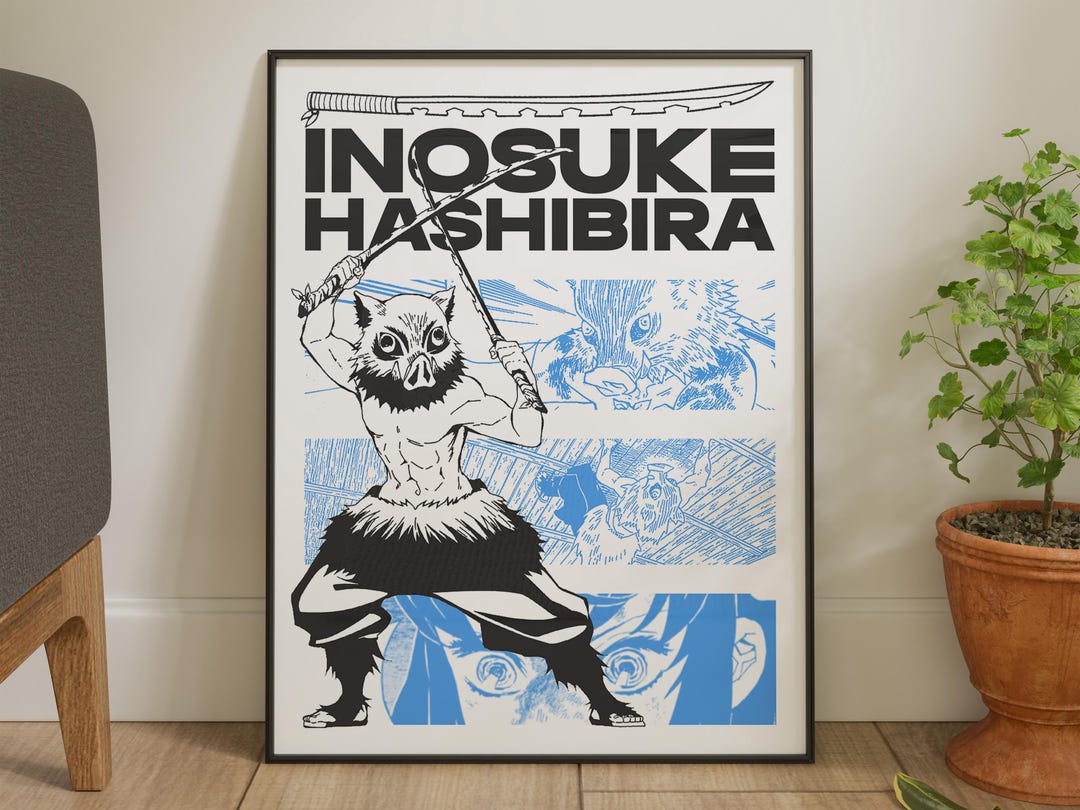 Inosuke Hashibira, Demon Slayer, Anime Poster, 18x24 DIGITAL, Wall ...