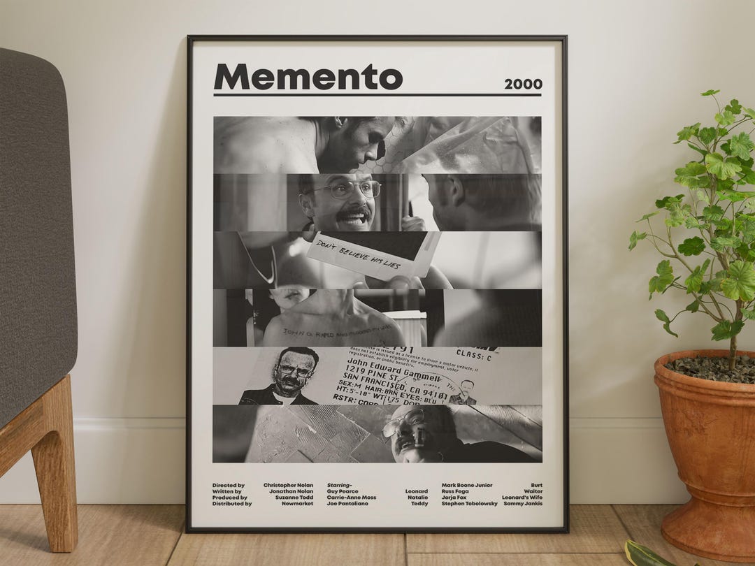 Memento, Movie Poster 18x24 DIGITAL, FHD Wall Decor Wall Hangings ...