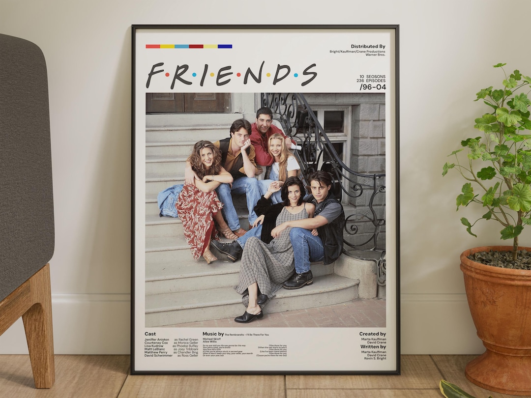 Nostalgic Friends TV Show Poster, 18x24 Wall Decor, Retro Sitcom Art ...