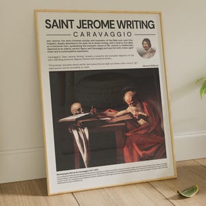 Saint Jerome Writing - Caravaggio 18x24" DIGITAL, FHD Wall Decor, Wall ...