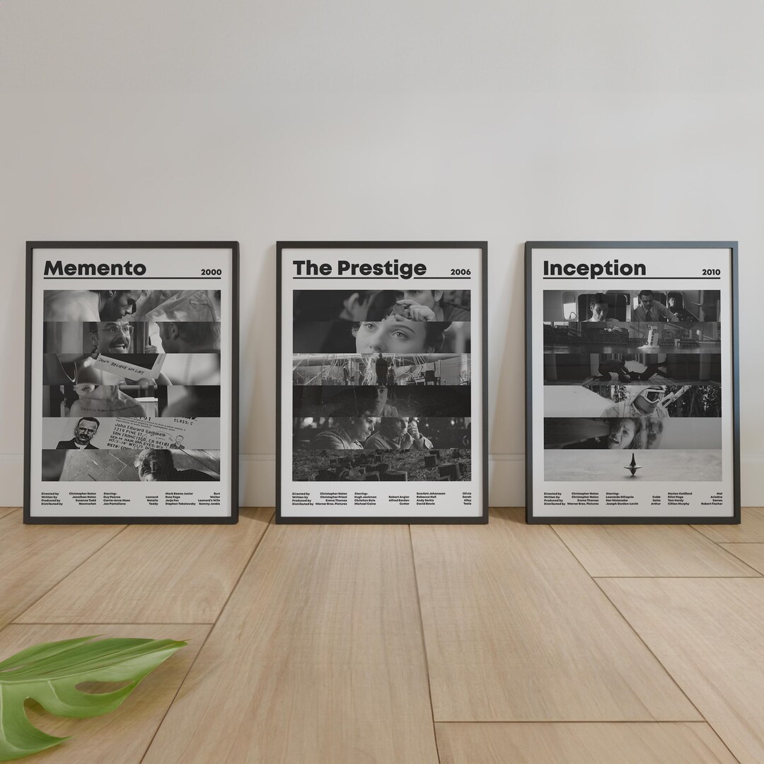 Christopher Nolan Trio, Movie Poster 18x24, FHD Wall Decor Wall ...