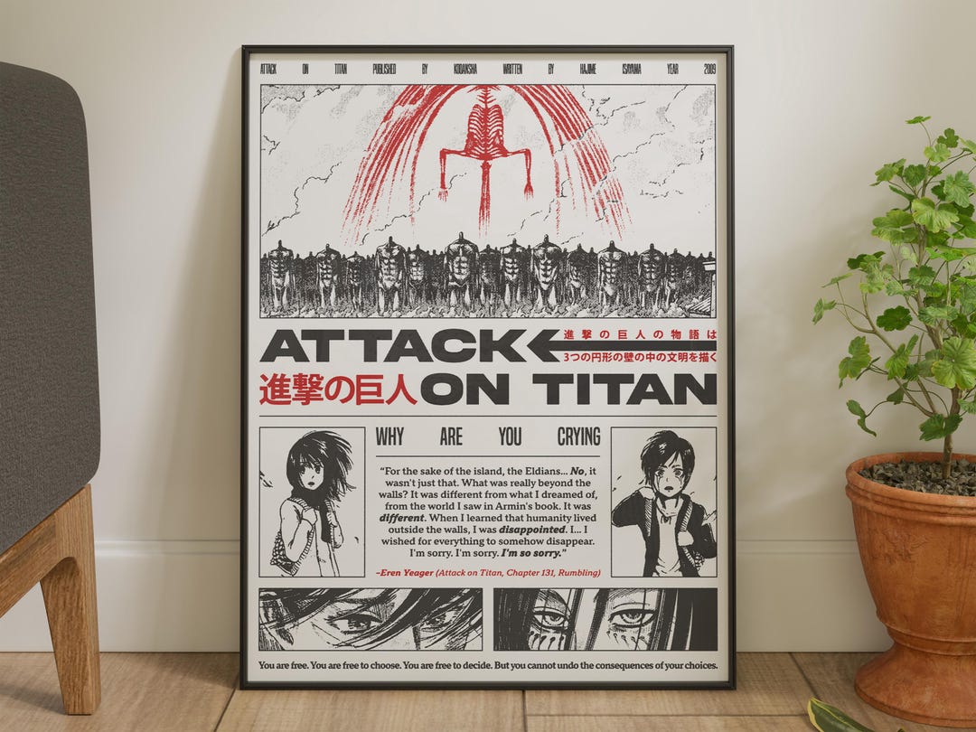 Attack on Titan, Rumbling, 18x24 DIGITAL, Anime Poster, FHD Wall Decor ...