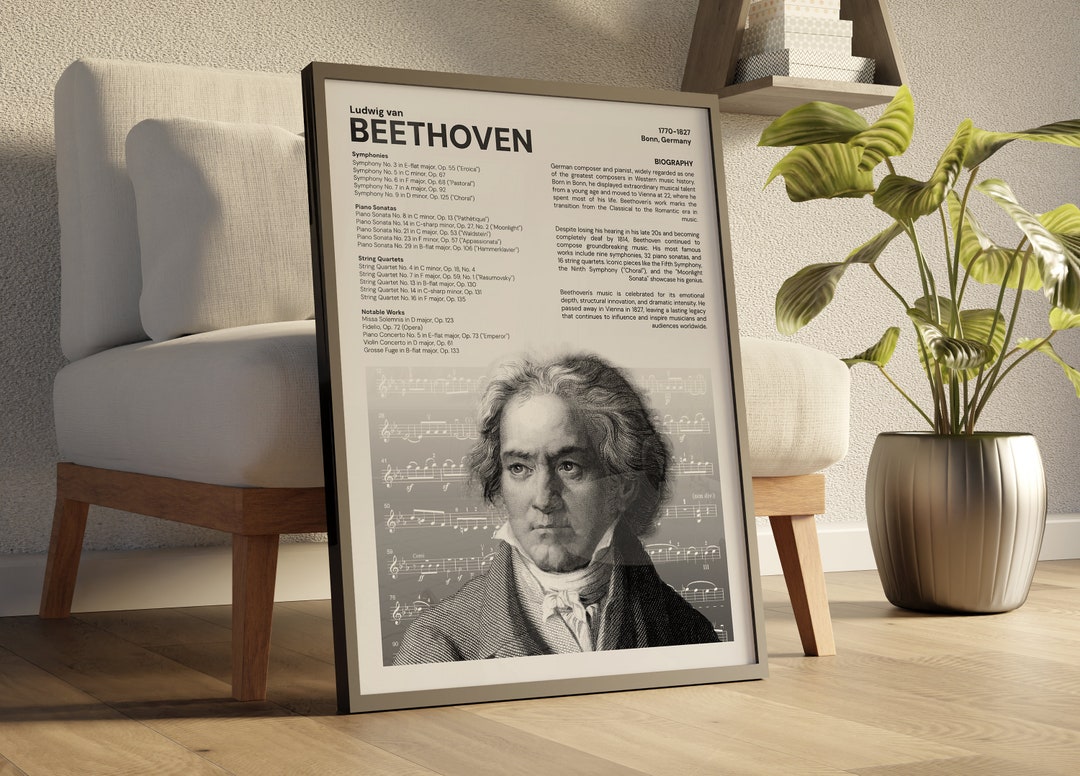 Ludwig Van Beethoven, 18x24, FHD Wall Decor, Wall Hangings, Wall Art ...
