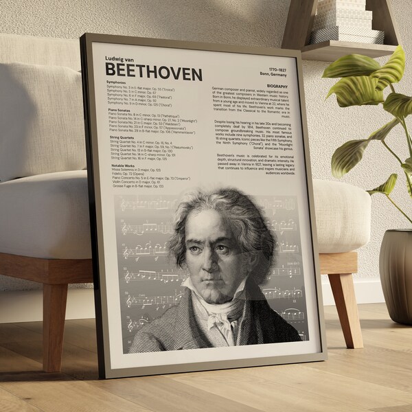 Ludwig Van Beethoven - Etsy