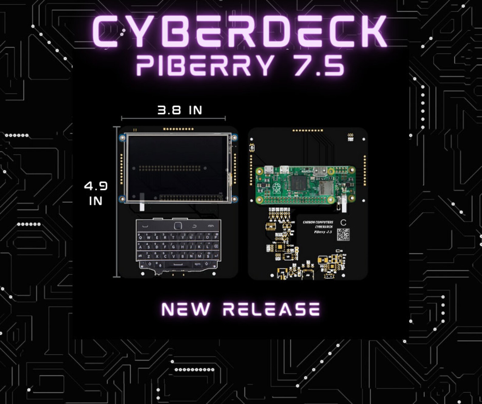 Cyberdeck Piberry 7.5 Raspberry Pi Zero Handheld - Etsy Canada