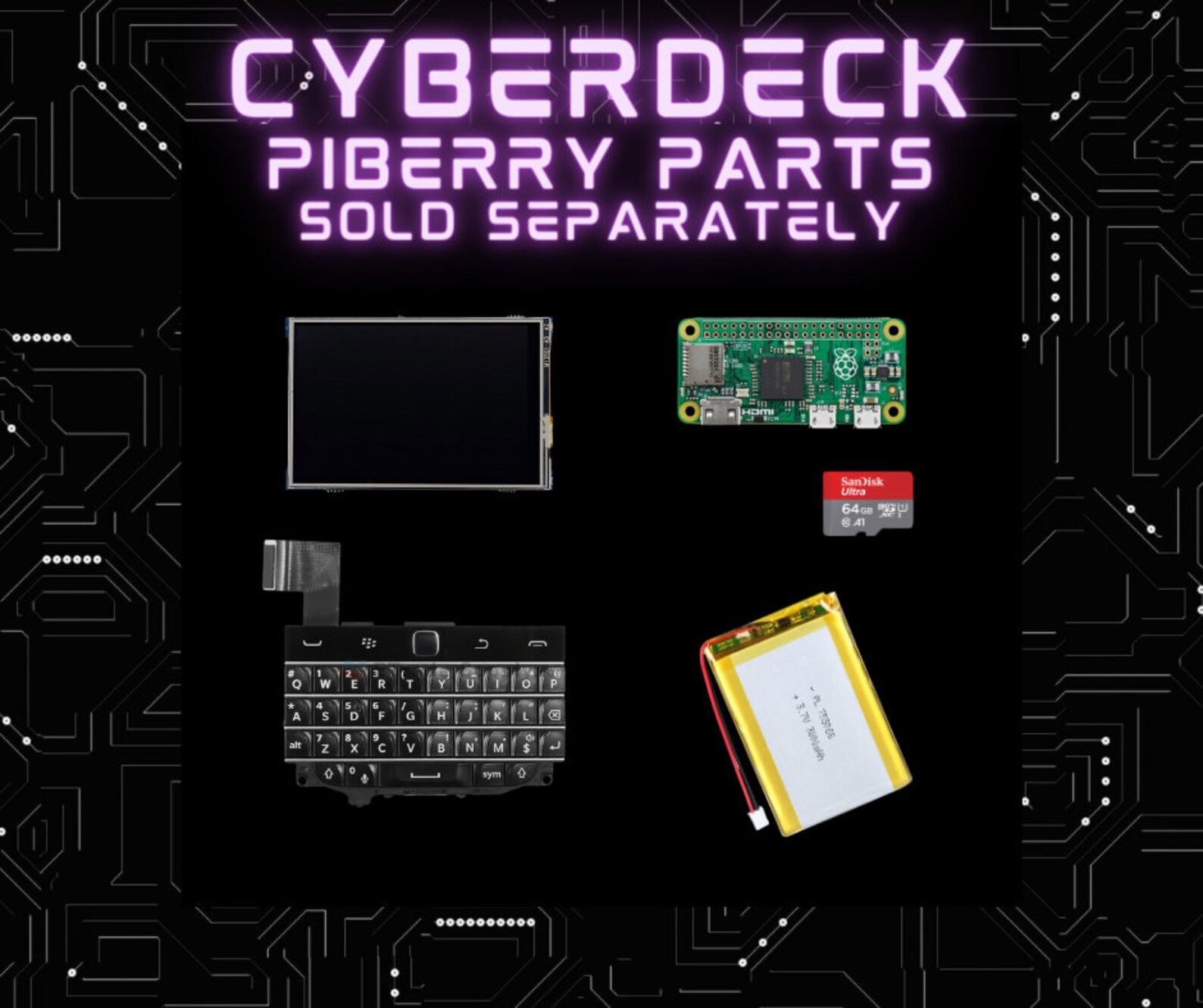 Cyberdeck Piberry 7.5 Raspberry Pi Zero Handheld - Etsy Canada