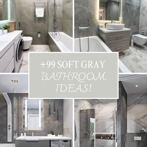 Grey Bath Luxury Bath 3d Rendering Minimalist Bath Remodel Ideas ...