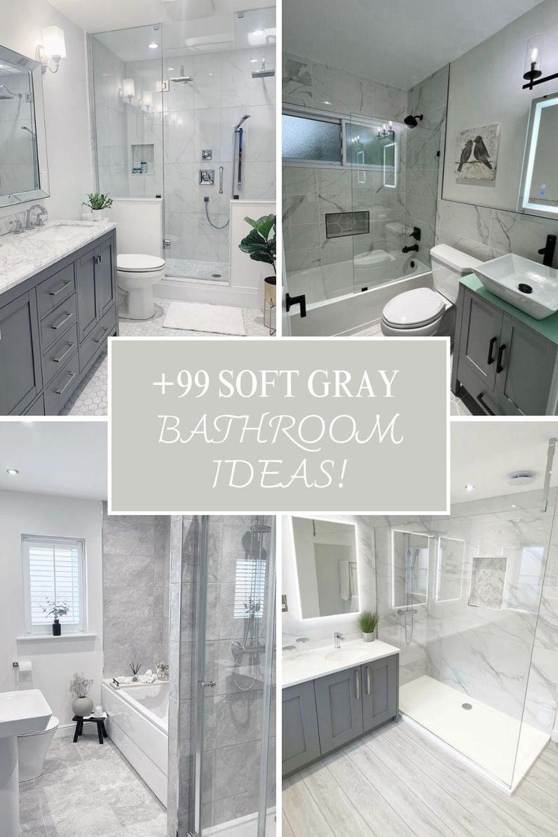 Grey Bath Luxury Bath 3d Rendering Minimalist Bath Remodel Ideas ...