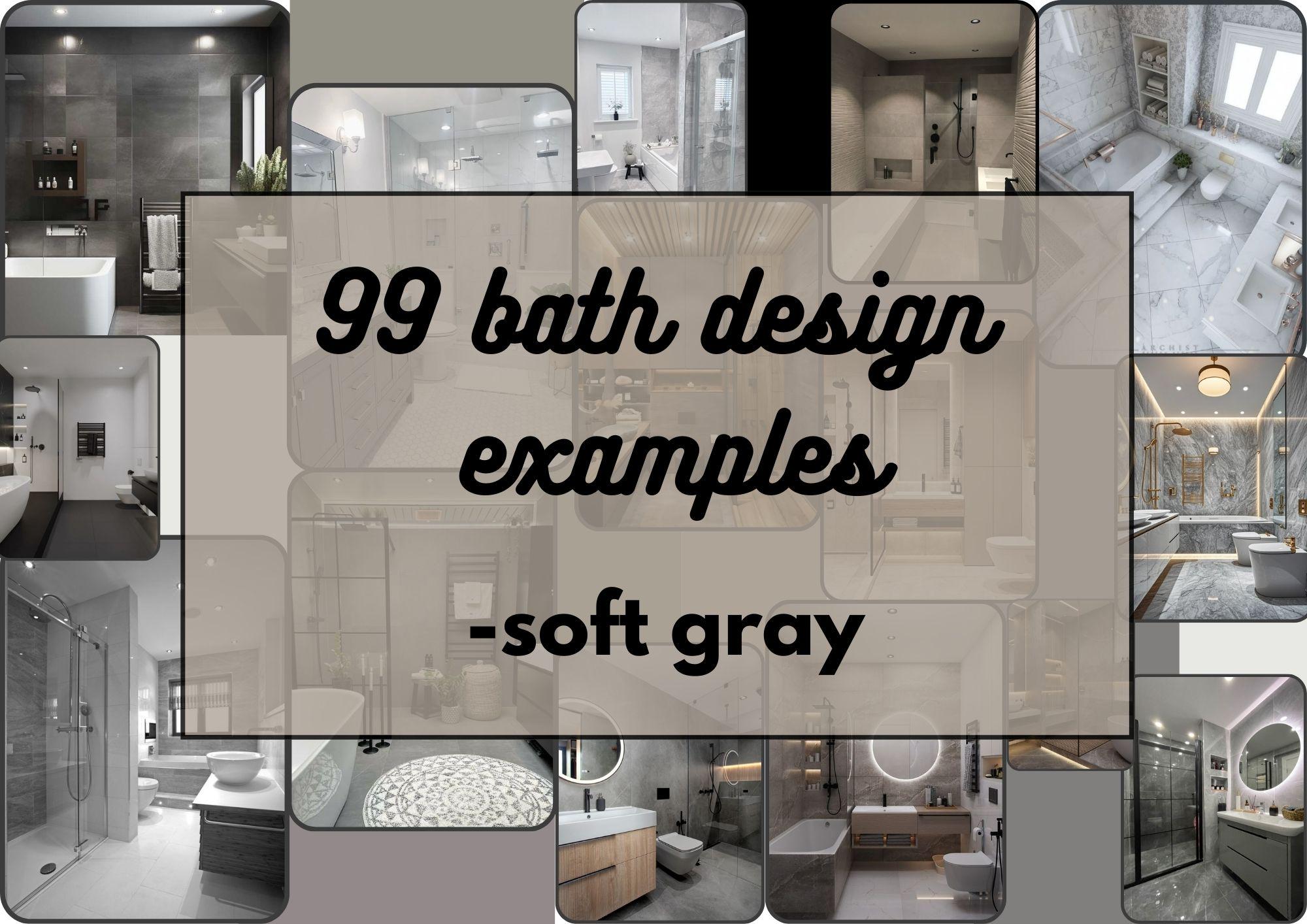 Grey Bath Luxury Bath 3d Rendering Minimalist Bath Remodel Ideas ...