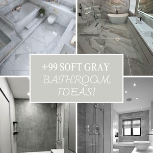 Grey Bath Luxury Bath 3d Rendering Minimalist Bath Remodel Ideas ...