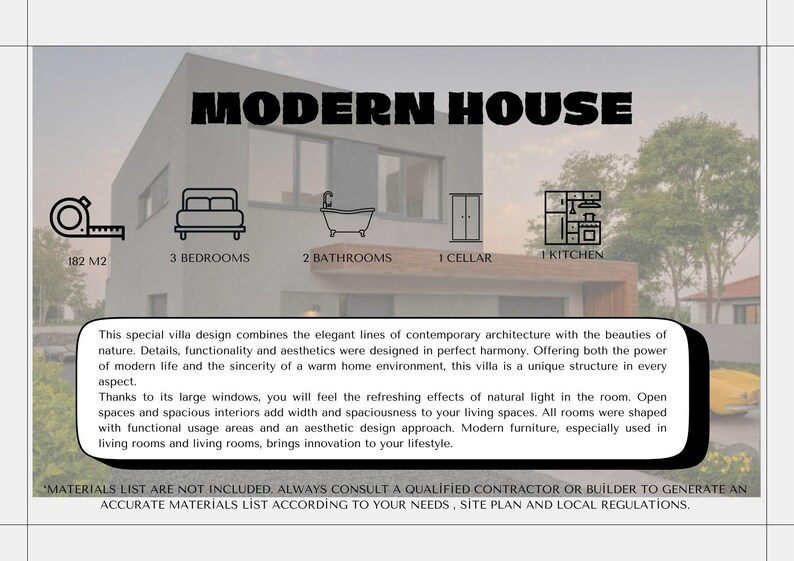 Modern House Plan, Bare House Plan, Custom House Plan, With 3 Bedroom ...