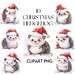 Watercolor 10 Christmas Hedgehog Clipart Bundle,hedgehog Clipart for ...