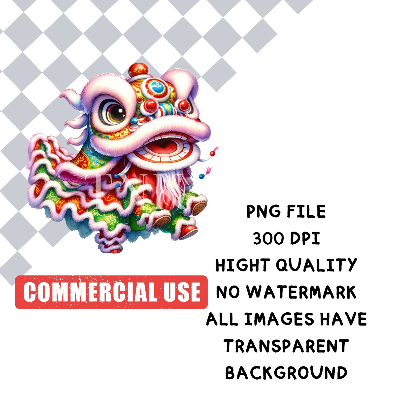 Watercolor 41 Cute Dragon Chinese New Year Clipart - Etsy